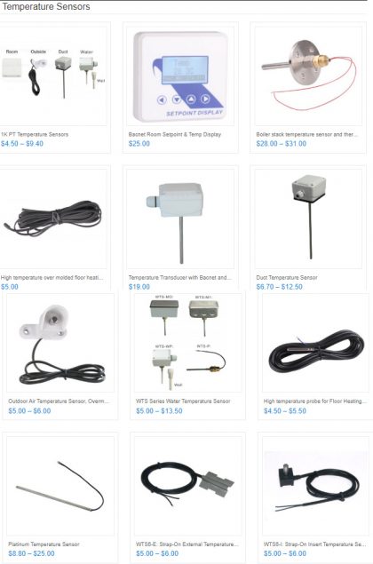 Thermistor & RTD temperature sensor reference - Bravo Controls