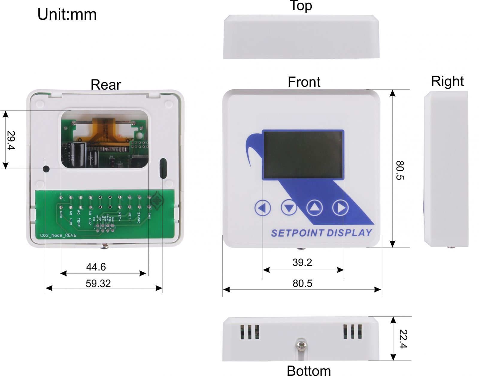 Bacnet Room Setpoint & Temp Display - Bravo Controls